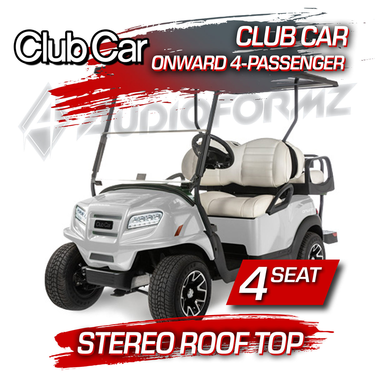 Club Car Onward 4-Passenger Golf Cart Stereo Tops (4-Seat) – AudioFormz