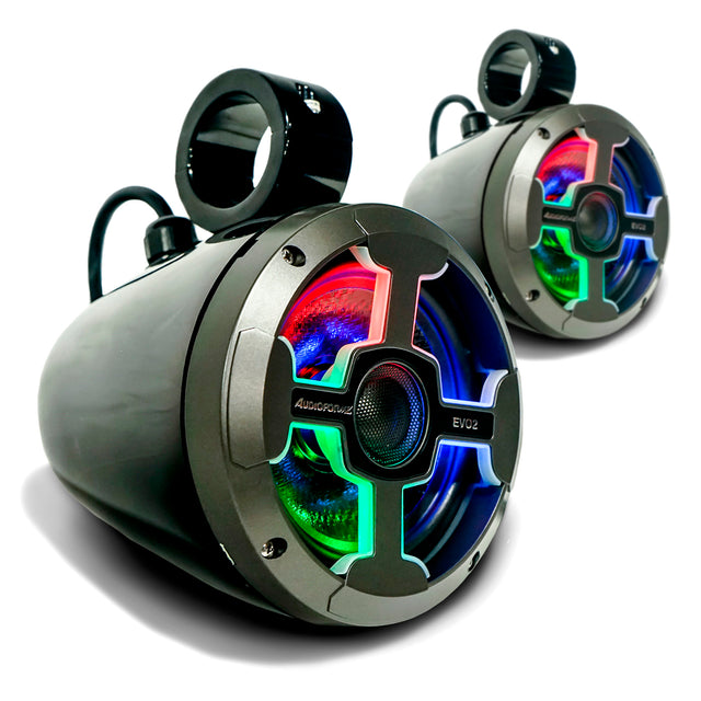 AudioFormz EVO2 6.5in 2-Way Component Marine IC LED Tower Speakers - P