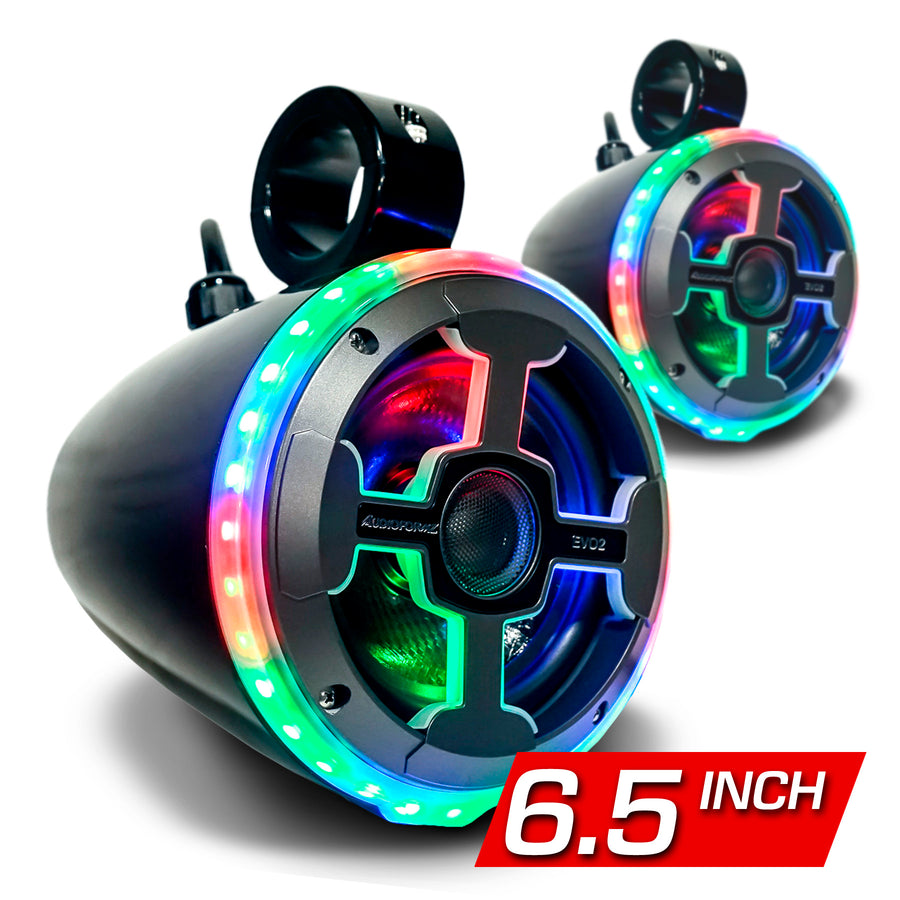 AudioFormz EVO2 6.5in 2-Way Component Marine IC LED Tower Speakers - P
