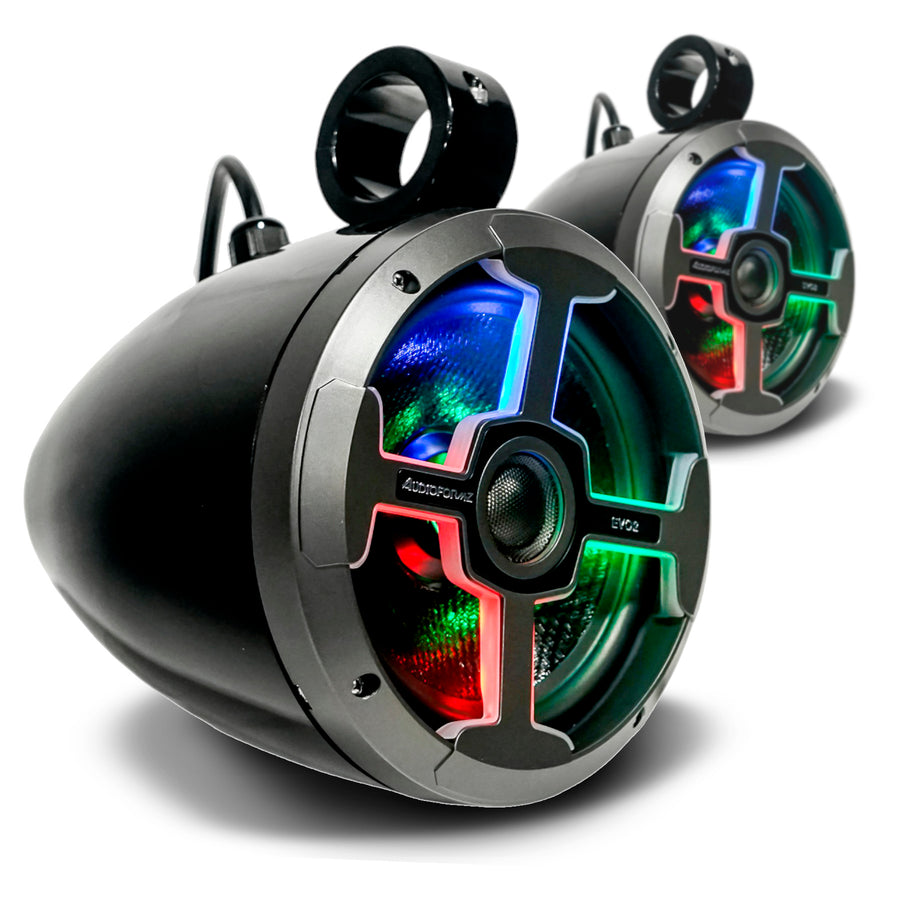 AudioFormz EVO2 8in 2-Way Component Marine IC LED Tower Speakers - Pai