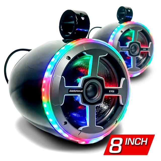 AudioFormz EVO2 8in 2-Way Component Marine IC LED Tower Speakers - Pai
