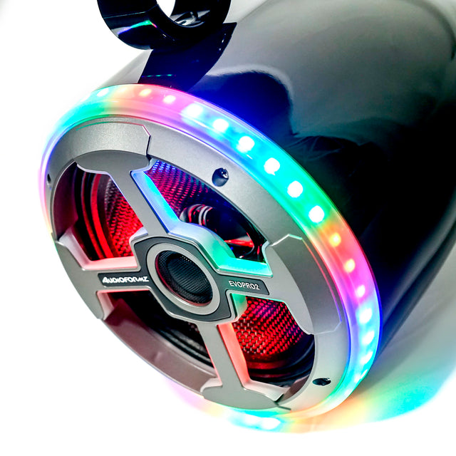 AudioFormz EVOPRO2 8in 3-Way Component Marine IC LED Loud Tower Speake