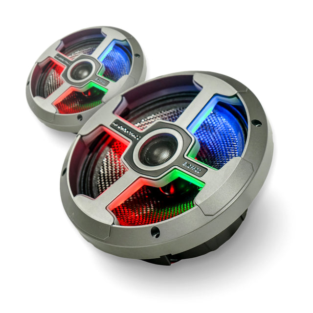 AudioFormz EVOPRO2 8in 3-Way Component Marine IC LED Loud Speakers - P