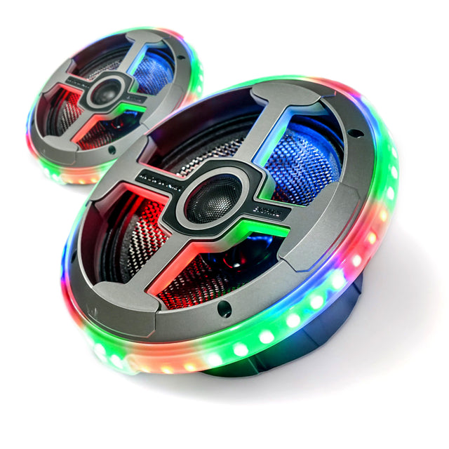 AudioFormz EVOPRO2 8in 3-Way Component Marine IC LED Loud Speakers - P