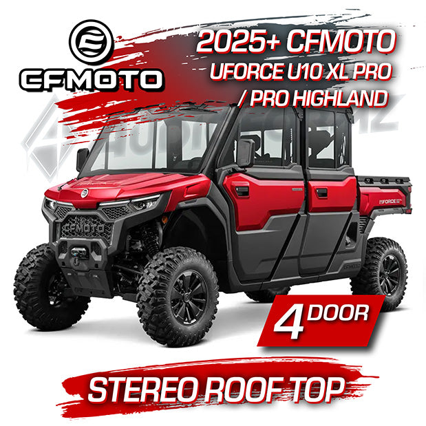 2025+ CFMoto UForce U10 XL Pro / Pro Highland Stereo Tops (4-Door ...