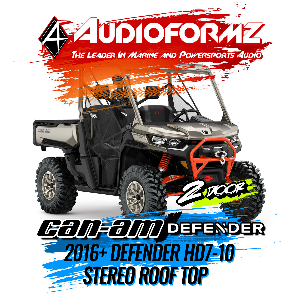 2016+ Can-Am Defender HD7-HD10 Stereo Tops (2-Door) – AudioFormz